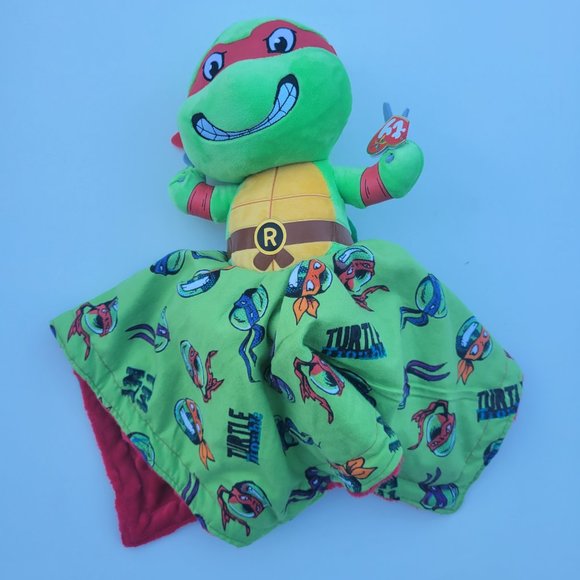 Handmade | Toys | Lovey Raphael Ninja Turtle Plush Security Blanket ...